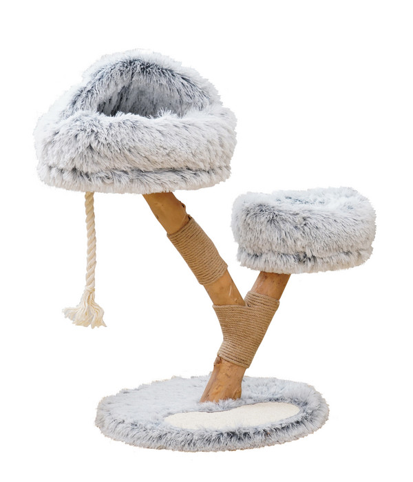 Dehner Lieblinge Kratzbaum Berlioz, hellgrau, ca. B49/H83/T49 cm | Dehner