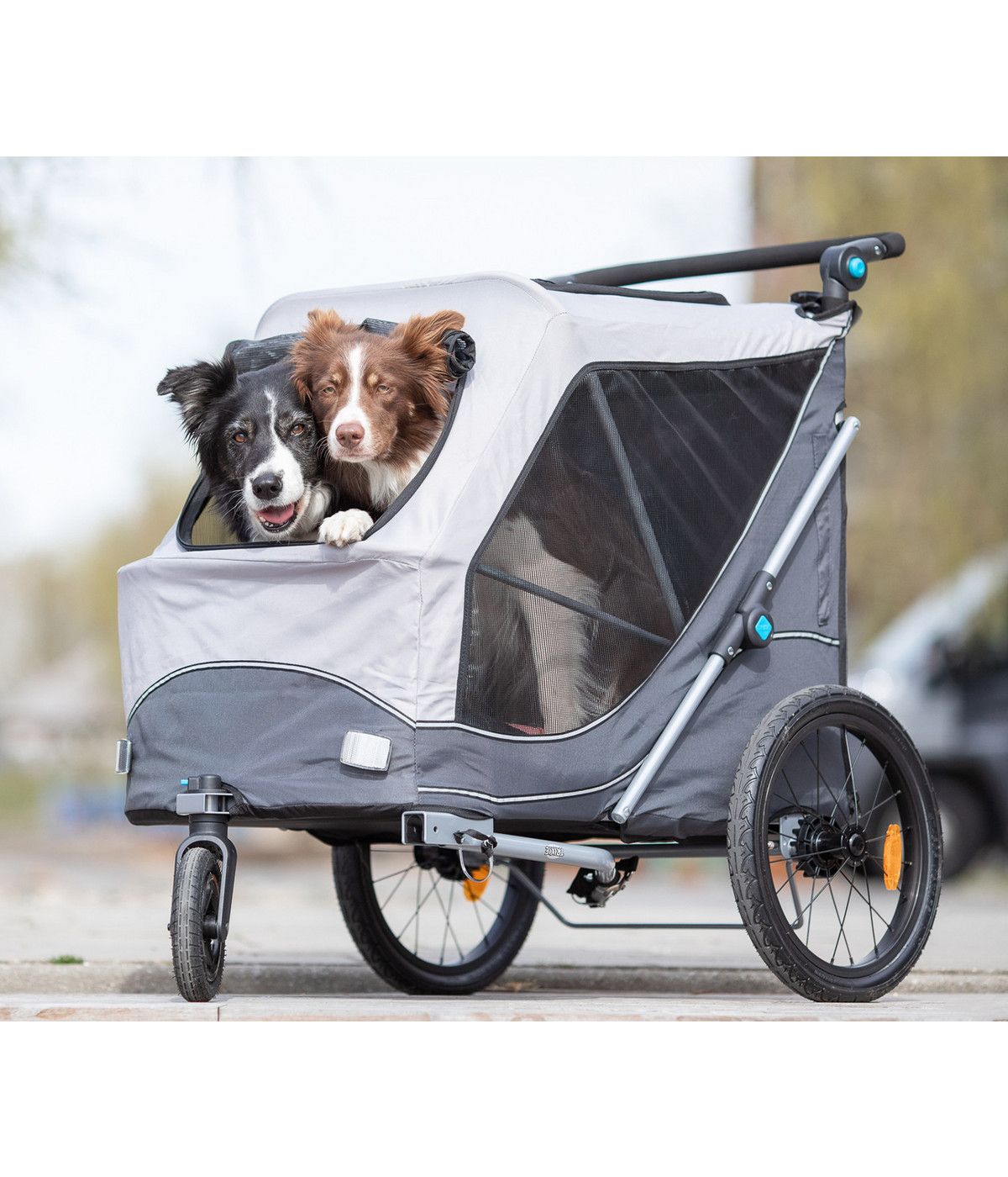 Trixie Fahrradanhänger für den Hund, grau | Dehner