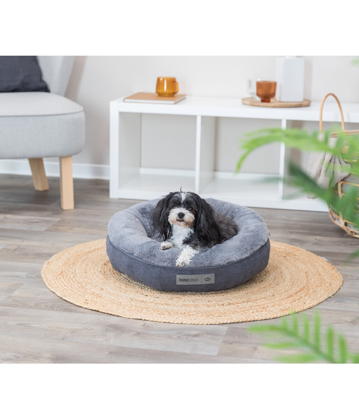 Trixie Hundebett Liano, rund, grau | Dehner